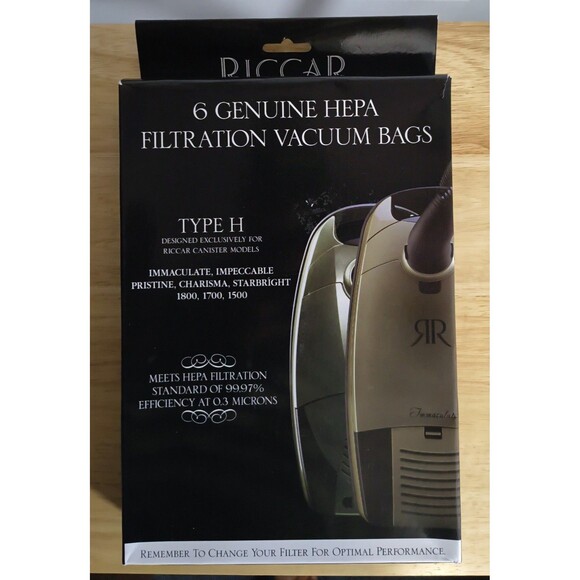 Other | Vacuum Cleaner Bags Riccar Rhh6 Hepa Type H 6 Per Package ...